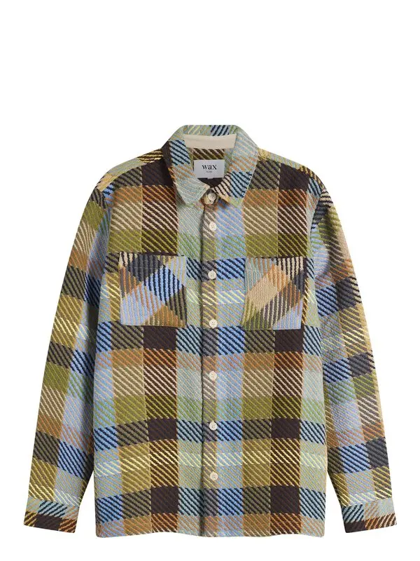 WAX LONDON Whiting Pike Check Overshirt - Khaki/multi