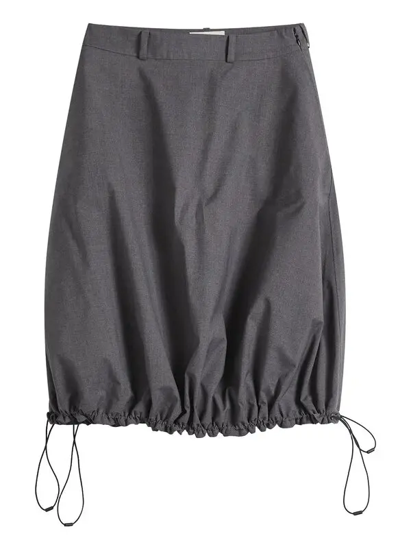 Coperni Technical Tailored Balloon Midi Skirt - Grey
