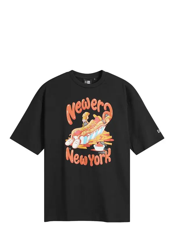 New Era Hot Dog Graphic T-shirt - Black