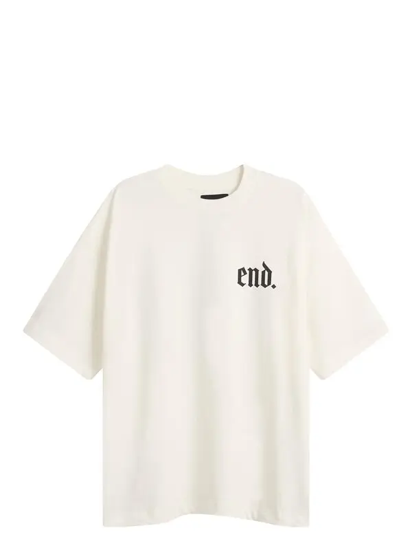 END. Gargoyle Head T-shirt - Ecru