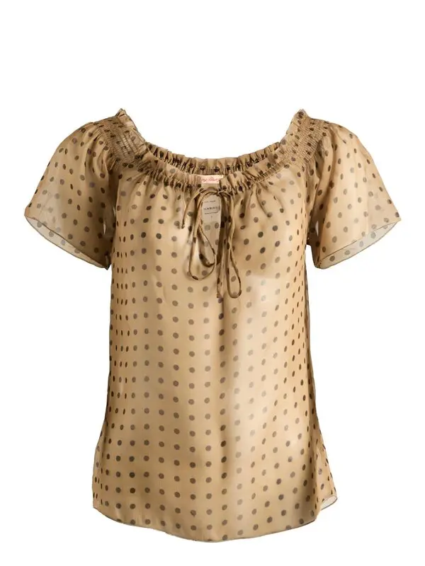 FRUITY BOOTY Polka Top - Tan