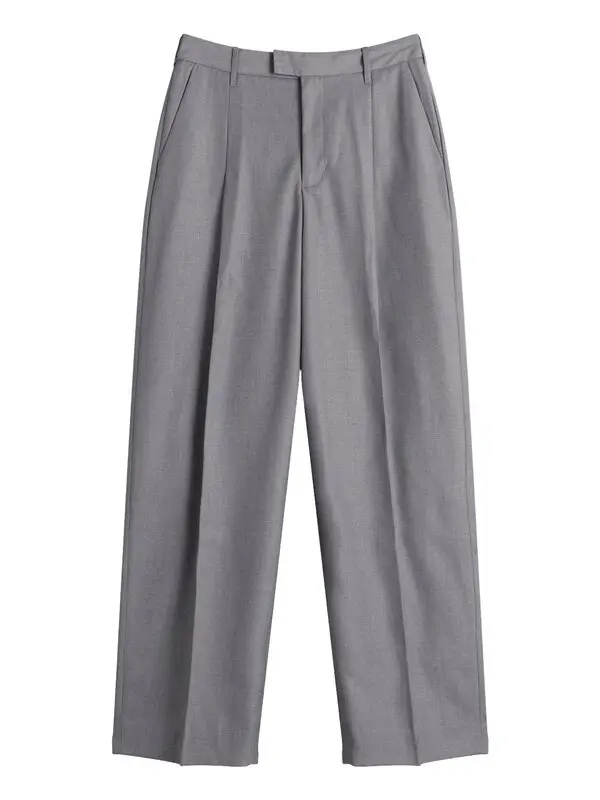 ABOUT:BLANK Tailored Wide Leg Trouser - Light Grey