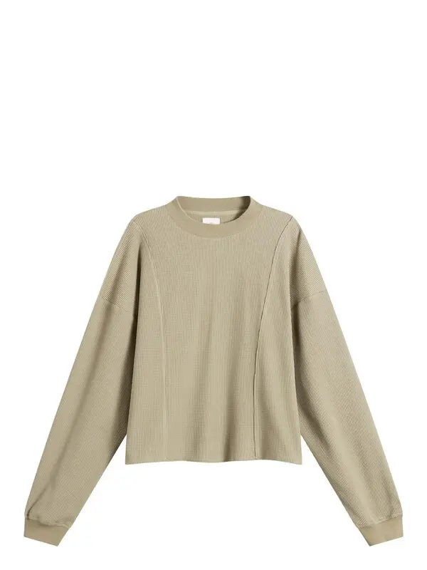 GANDER Waffle Longsleeve T-shirt - Olive