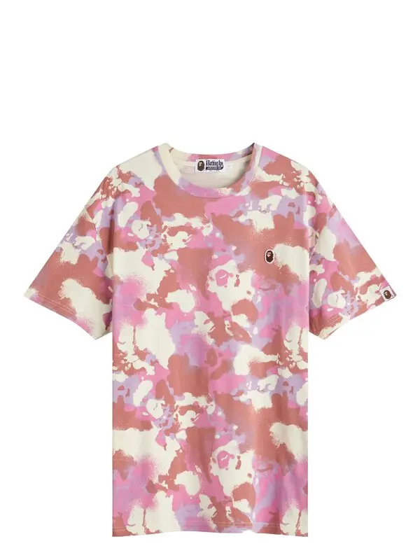 A BATHING APE Map Camo Oversized T-shirt - Pink