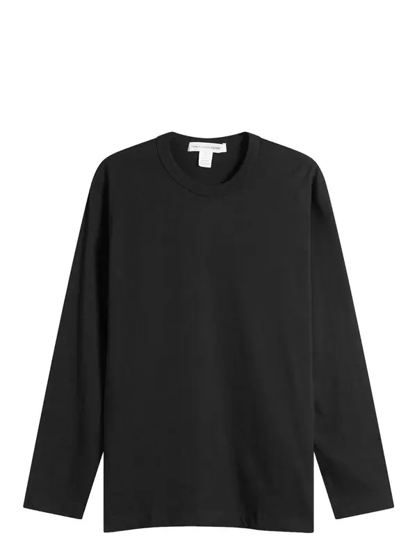 Comme Des Garçons Cotton Long Sleeve T-shirt - Black