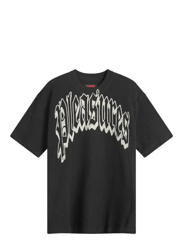 PLEASURES Twitch Waffle T-shirt - Black