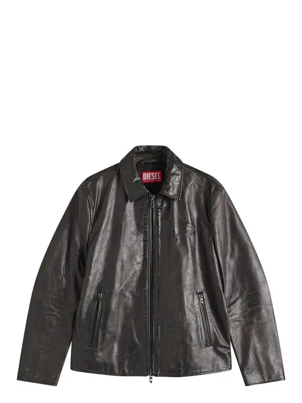 DIESEL® Leather Jacket - Black