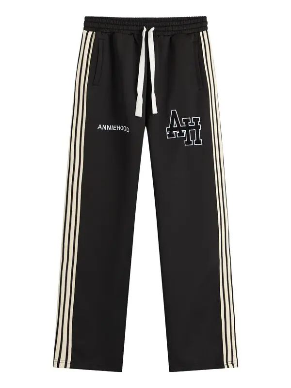ANNIE HOOD College Track Pants - Black