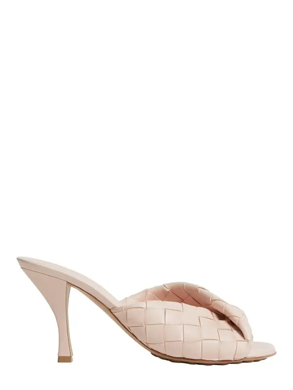 Bottega Veneta Intrecciato Leather Mules - Cameo