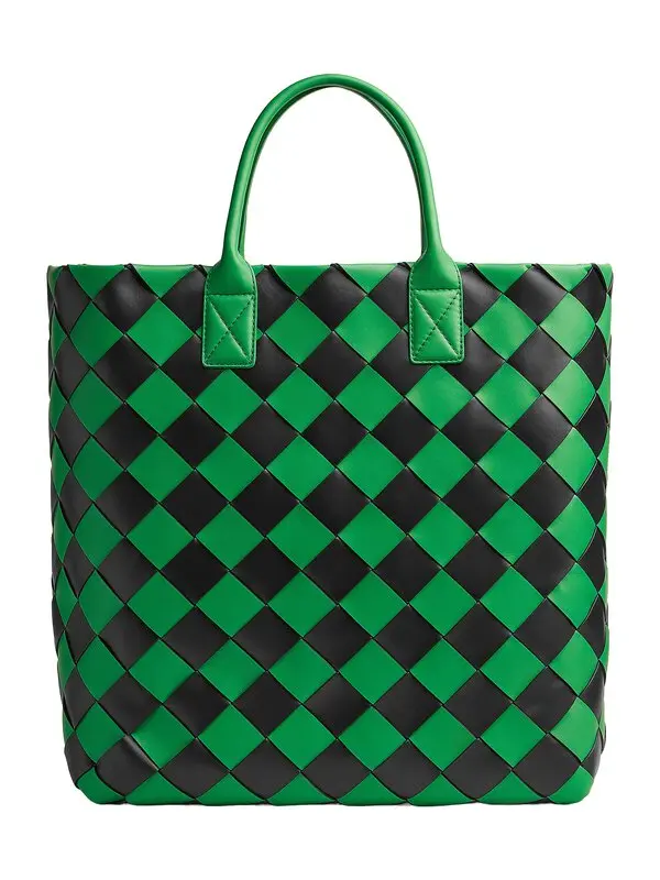 Bottega Veneta Maxi Intreccio Tote - Grass/black