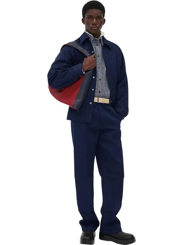 Bottega Veneta Wool Grain De Poudre Blouson - Eclipse