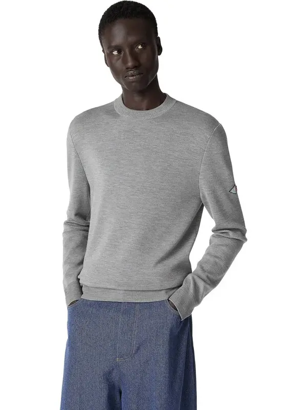 Bottega Veneta Compact Wool Jumper - Cement