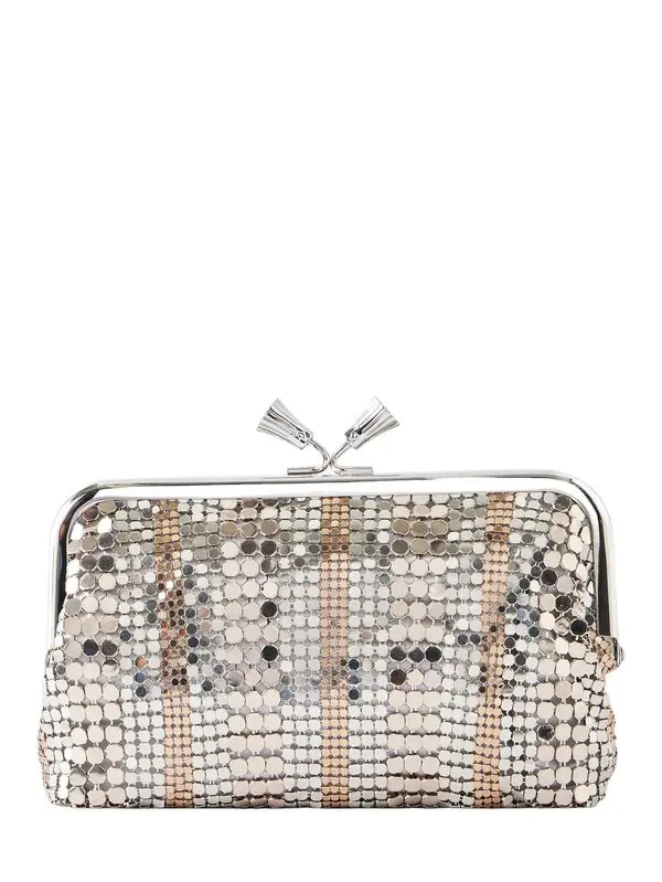 ANYA HINDMARCH Maud Tassel Chainmail Clutch - Silver