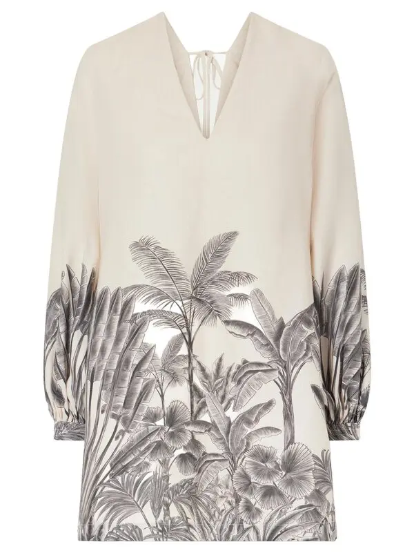 ANDRES OTALORA Amarula Porfavor Printed Linen Mini Dress - Multi