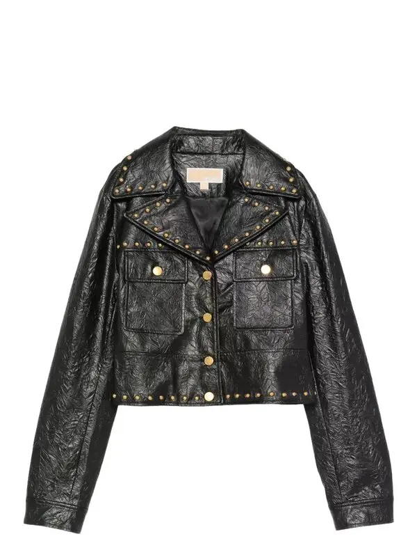 Michael Kors Studded Crinkled Jacket - Black
