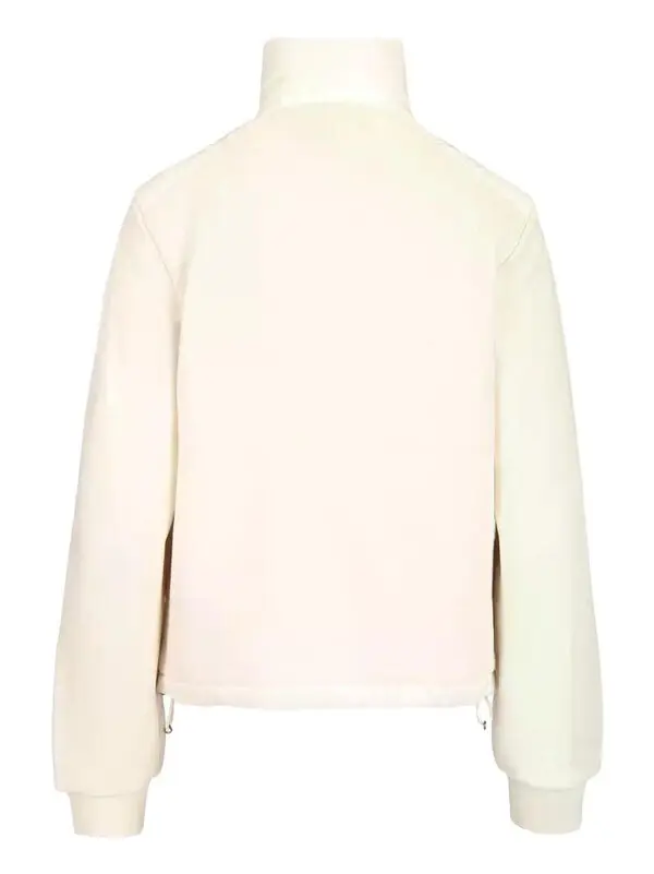 Moncler Quilted-panel Zip-up Jacket - Neutrals