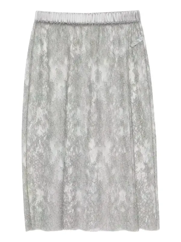 Carine Gilson Lace Skirt - Grey