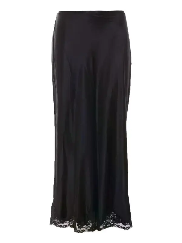 Rixo Crystal Lace-trim Maxi Skirt - Black
