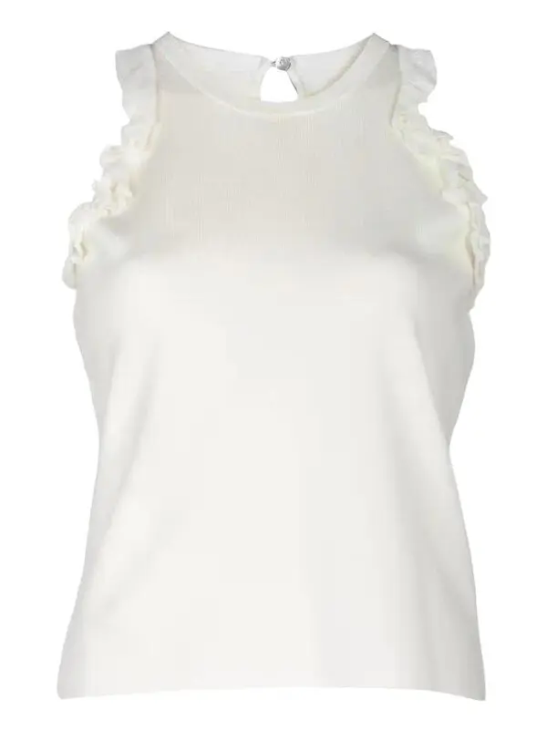 Cinq À Sept Martha Ruffle-trim Top - Neutrals