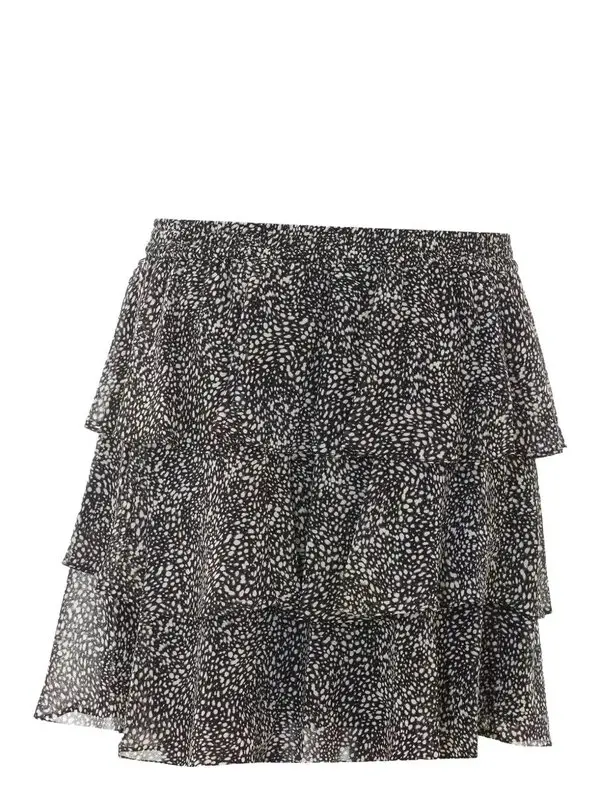 Michael Kors Tiered Ruffled Mini Skirt - Black