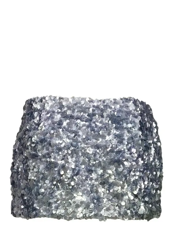 GLOWNY Twinkle Sequin-embellished Mini Skirt - Blue