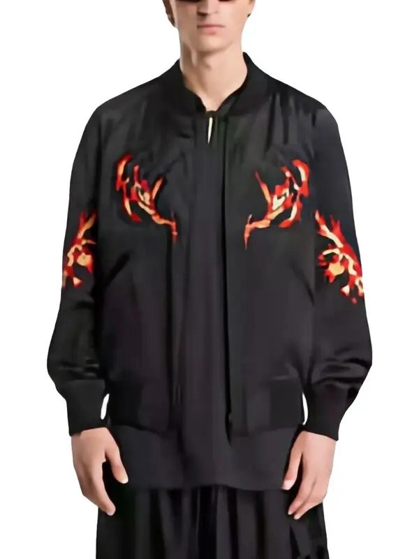 Y3 Souvenir Graphic-embroidered Jacket - Black