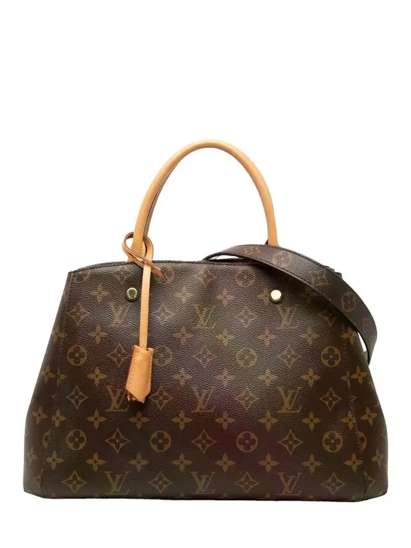 LOUIS VUITTON 2016 Monogram Montaigne Mm Satchel - Brown
