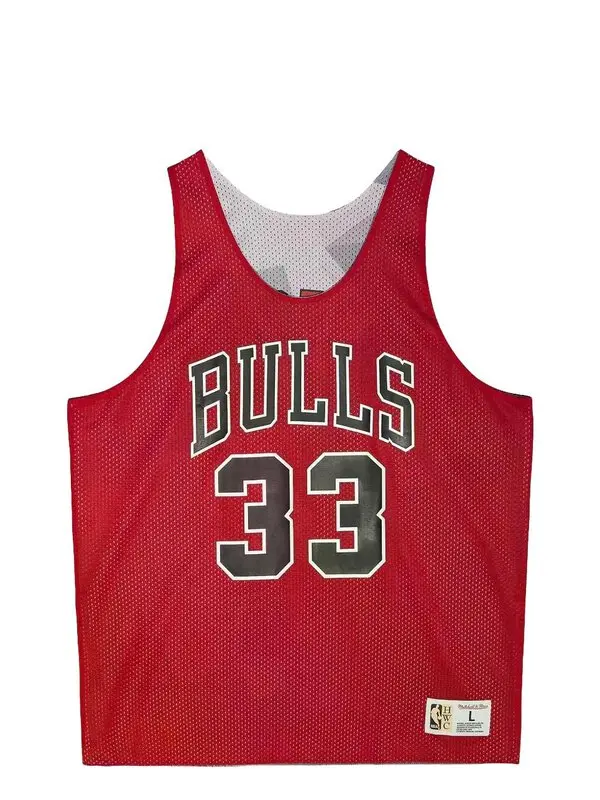 Mitchell & Ness X Nba Chicago Bulls Scottie Pippen Reversible Mesh Tankt Top - Red