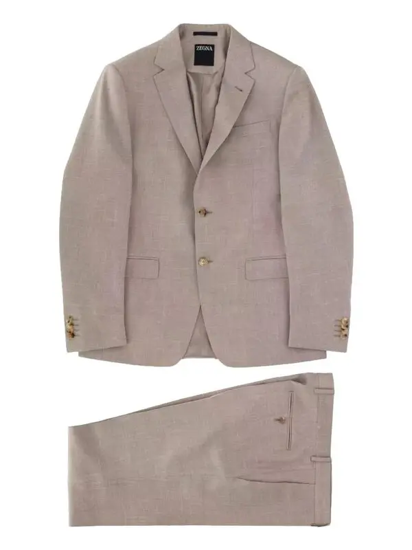 Zegna Single-breasted Notch-lapel Suit - Neutrals