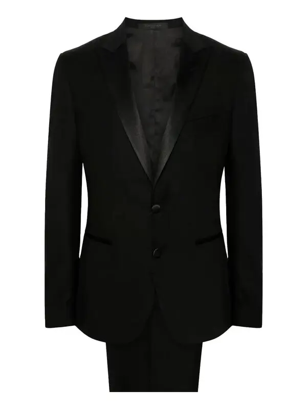 Corneliani Virgin-wool Three-piece Suit - Black