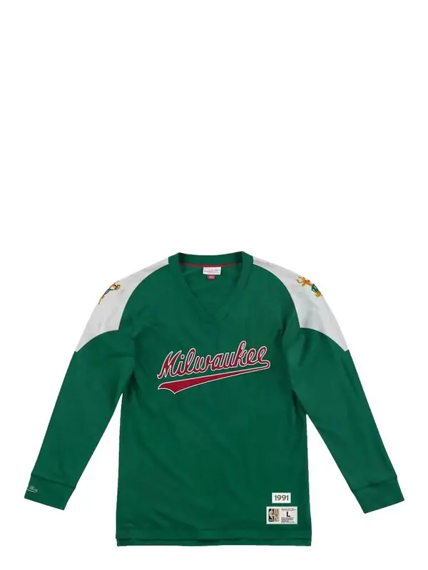 Mitchell & Ness X Nba Milwaukee Bucks Long-sleeve T-shirt - Green
