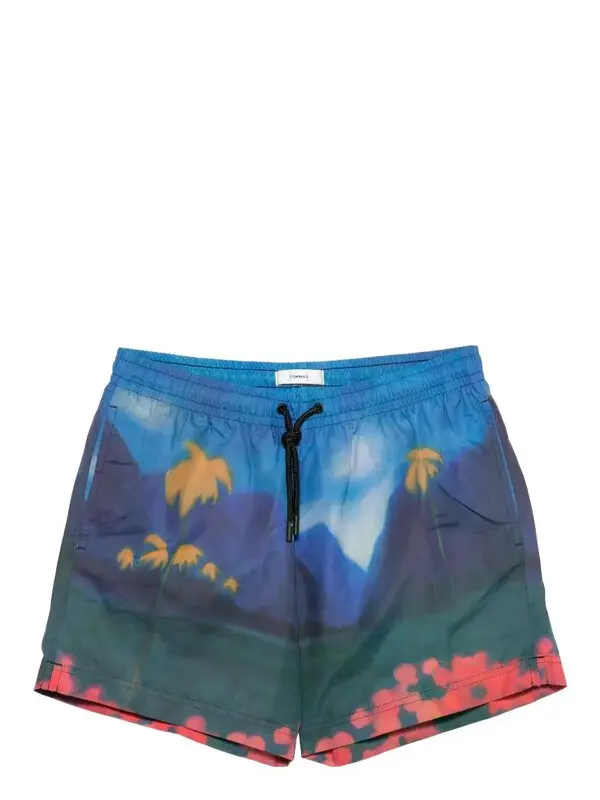 Commas Midnight Horizon Pocket Swim Shorts - Blue