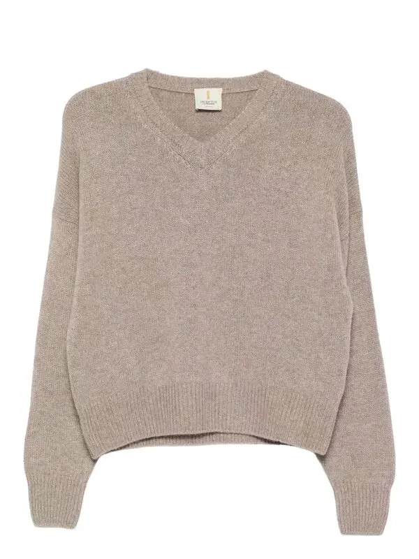 Incentive! Cashmere Connie V-neck Sweater - Neutrals