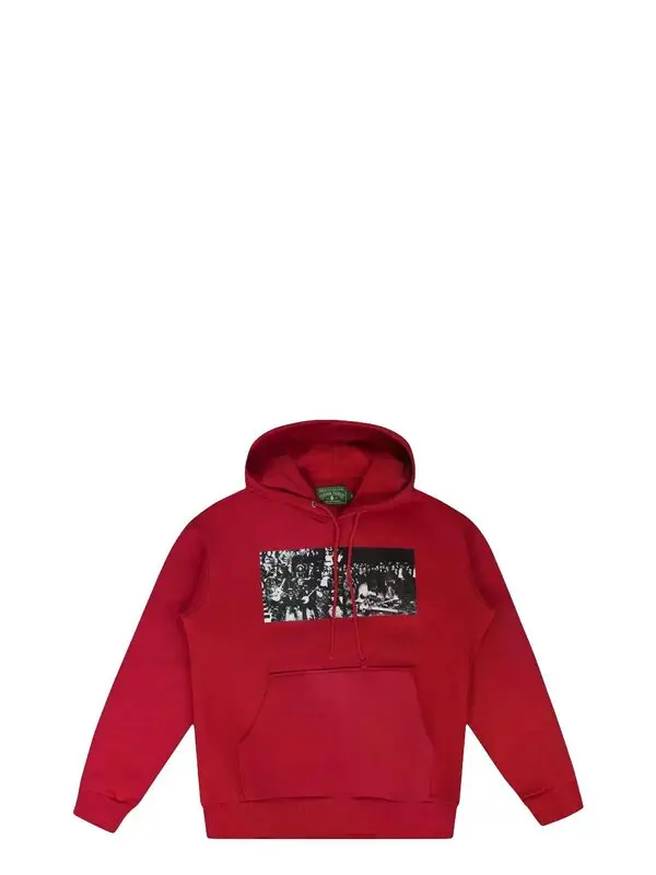 DENIM TEARS X Arthur Jafa Graphic-print Drawstring Hoodie - Red