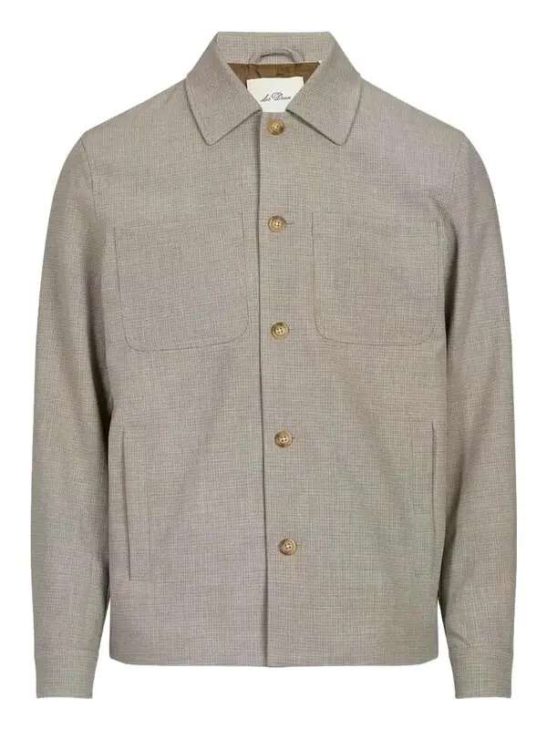 LES DEUX Check-pattern Jacket - Grey