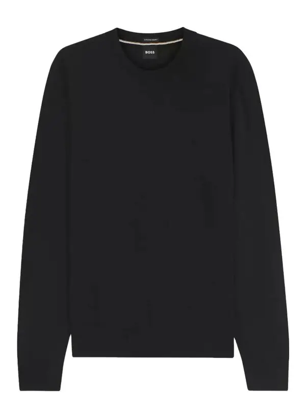 BOSS Crew-neck Wool Sweater - Black