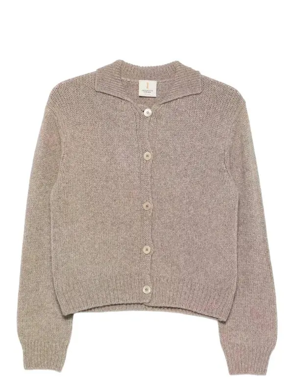 Incentive! Cashmere Daliah Button-up Collared Cardigan - Neutrals