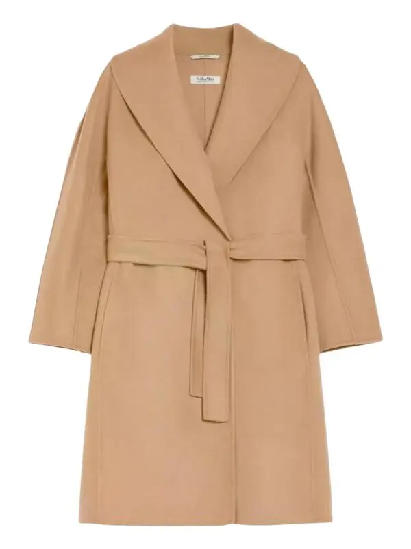 Max Mara Belted Single-breasted Coat - Neutrals