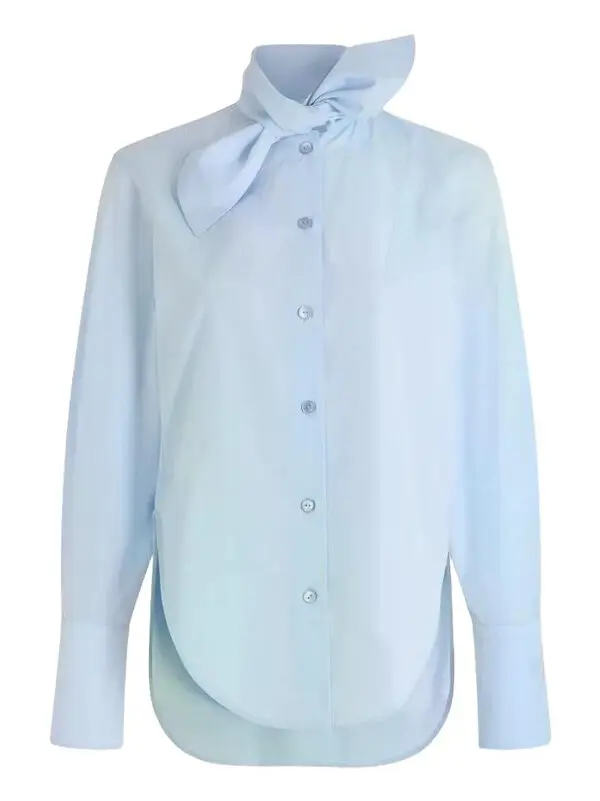 PATOU Bow-collar Blouse - Blue