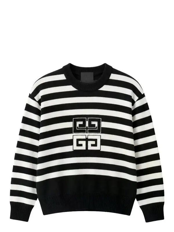 Givenchy 4g Striped Sweater - Black