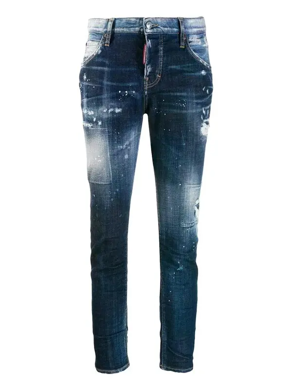 Dsquared2 Distressed Skinny Jeans - Blue