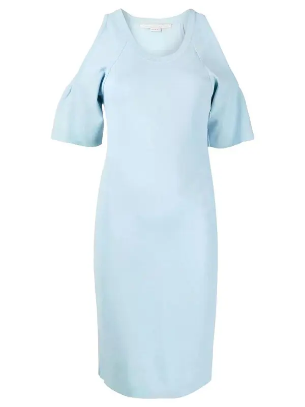 Stella McCartney Cold-shoulder Dress - Blue