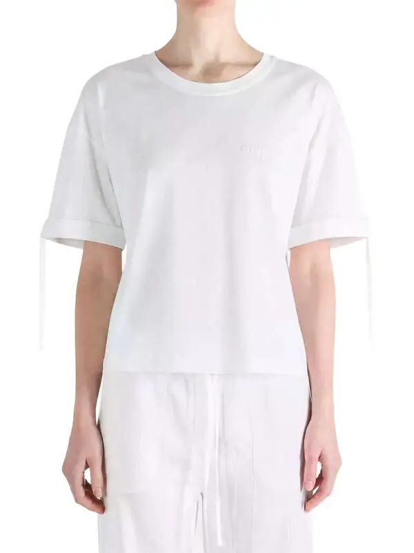 Givenchy Logo-embroidered Sleeve-detail T-shirt - White