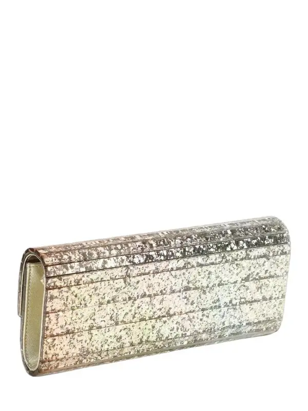 JIMMY CHOO Sweetie Glitter-effect Clutch Bag - Silver