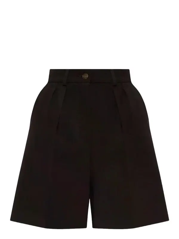 Max Mara Sauna Pleated Shorts - Brown