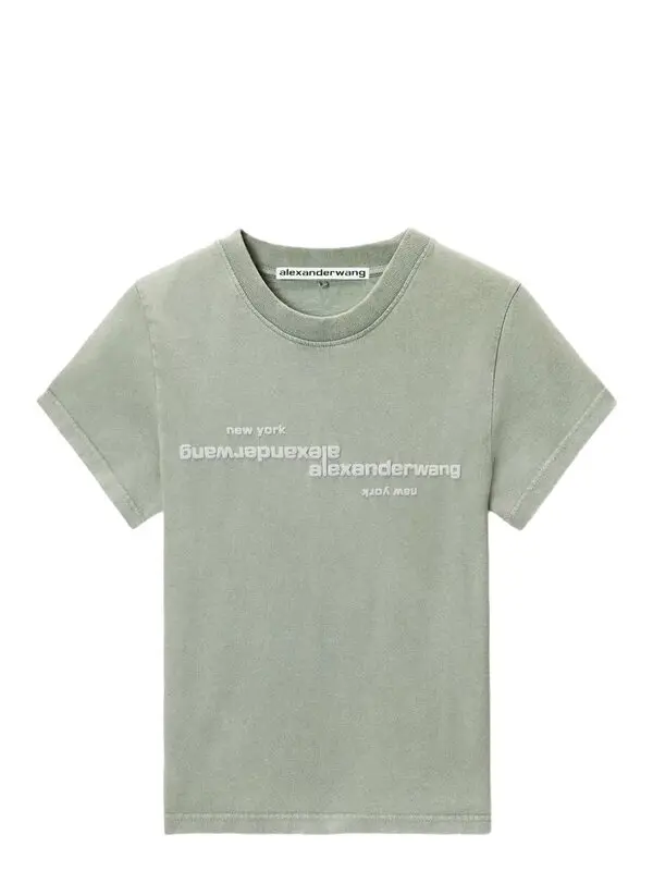Alexander Wang Logo-print Short-sleeve T-shirt - Green
