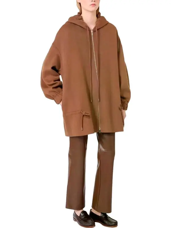 Max Mara Straight-leg Leather-effect Trousers - Brown