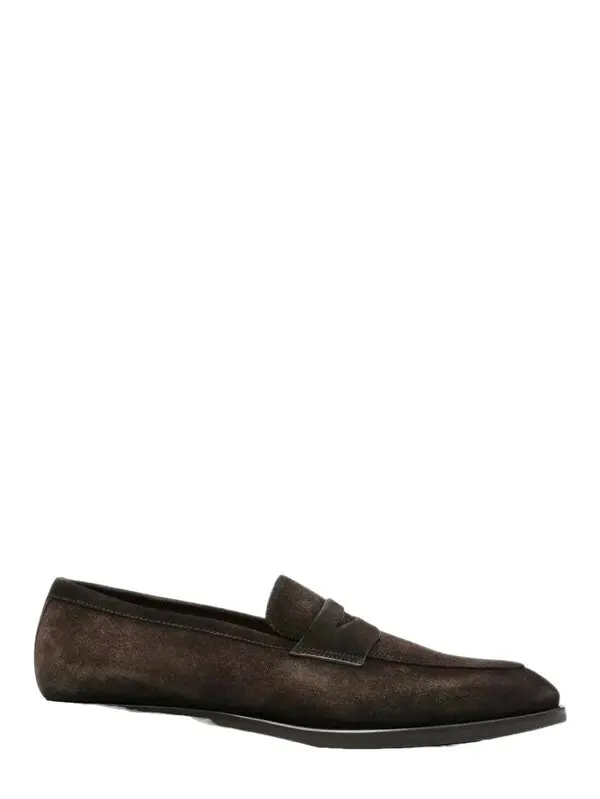 Santoni Adrian Suede Loafers - Brown