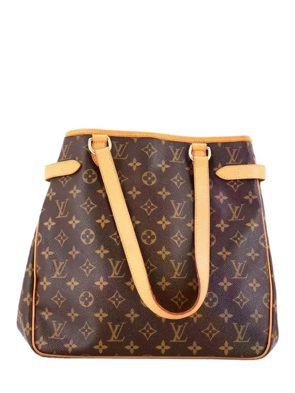 LOUIS VUITTON Batignolles Handbag Monogram Canvas Vertical Tote Bag - Brown