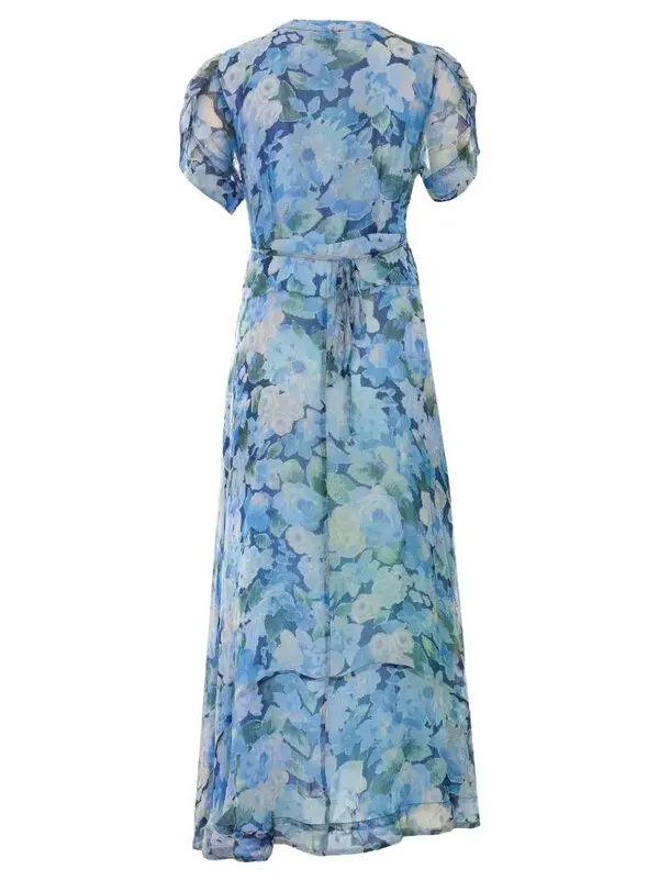 Rixo Novara Floral-print Dress - Blue